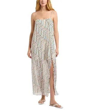JETS Maxi Swim Cover-up Dress - Stone