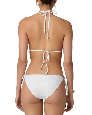 Shoshanna Sequin Triangle Bikini Top - Optic