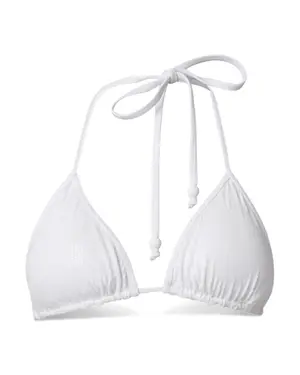 Shoshanna Sequin Triangle Bikini Top - Optic