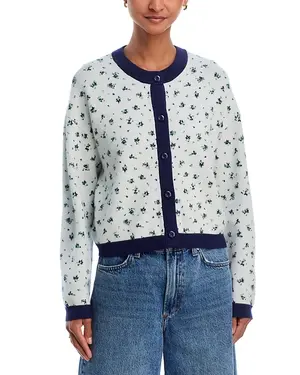 Aqua Floral Cardigan - Blue Multi