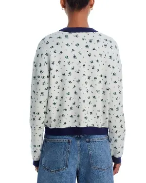 Aqua Floral Cardigan - Blue Multi