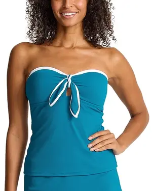 Tommy Bahama Island Cays Cabana Tankini Top - Topaz Teal