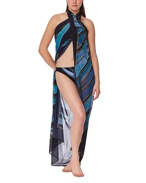 GOTTEX Willow Pareo Swim Cover-up - Black/blue