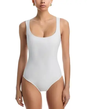 STYLEST Dreamsculpt Square Neck Tank One Piece Swimsuit - Blanc