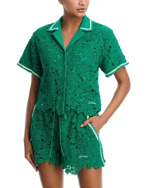Simkhai Glen Lace Camp Shirt
