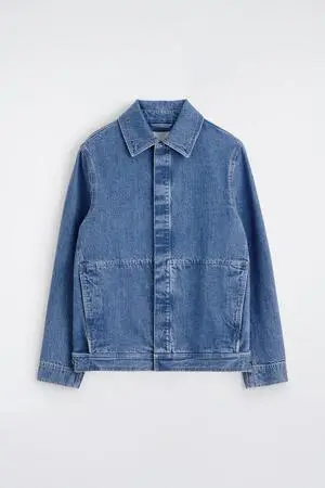 Cos Minimal Denim Jacket - Blue