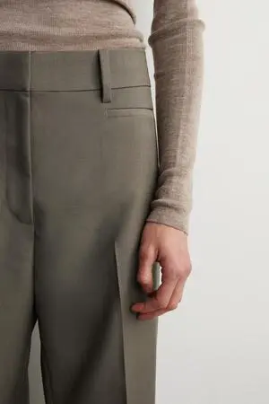 Cos Tailored Wool-twill Bootcut Trousers
