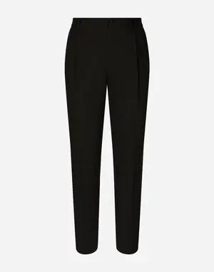 Dolce & Gabbana Tailored Stretch Wool Pants - Black