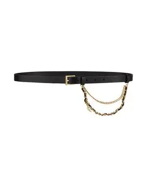 Zadig&Voltaire Cow Leather Skinny Belt - Black