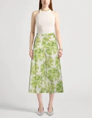 Liviana Conti Floral Print Wide-leg Cropped Pants