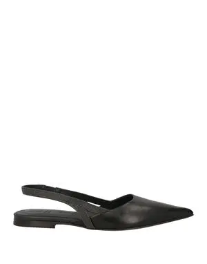 Brunello Cucinelli Leather Slingback Ballet Flats