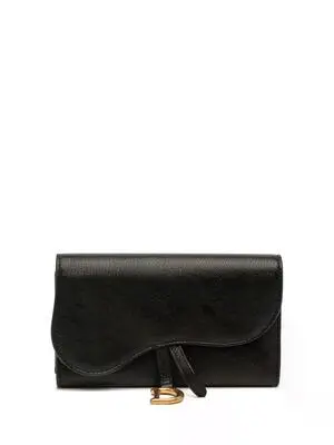 Dior 2021 Goatskin Saddle Wallet - Black