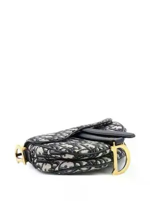 Dior Saddle Handbag Oblique Canvas Mini - Blue