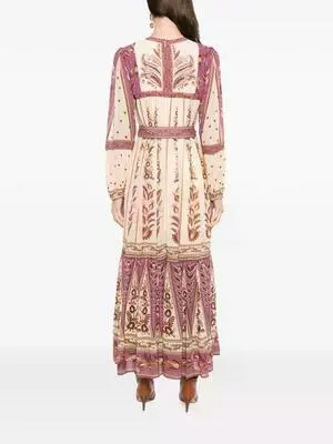 Farm Rio Floral-print Maxi Dress - Neutrals