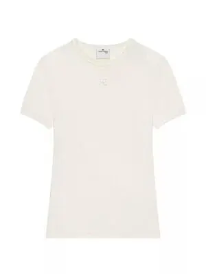 COURREGES Logo-Embroidered T-Shirt