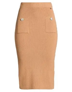Liu Jo Midi Pencil Skirt With Embellished Pockets - Beige