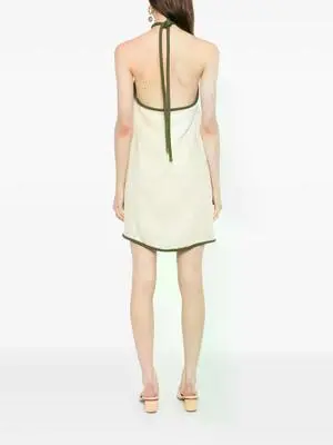 Farm Rio Embroidered Mini Dress - Neutrals
