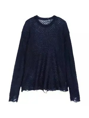 JNBY Meshed Pullover Sweater - Blue