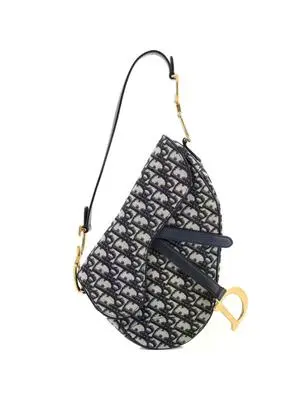 Dior Saddle Handbag Oblique Canvas Medium - Blue