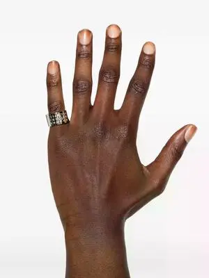 MAISON MARGIELA Logo Engraved Ring - Silver