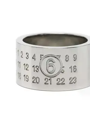 MAISON MARGIELA Logo Engraved Ring - Silver