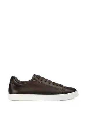 DOUCAL'S Leather Lace-up Sneakers - Brown
