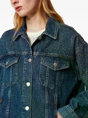 TWINSET Rhinestone-embellished Denim Trucker Jacket