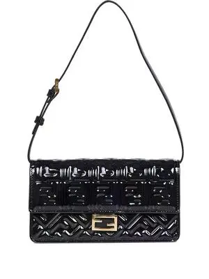 Fendi Foldover Embossed Top Cross Bag
