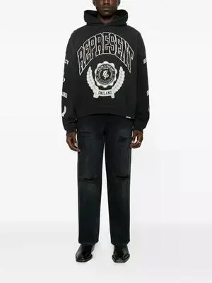 REPRESENT Legacy Crest Hooded Sweatshirt - Black