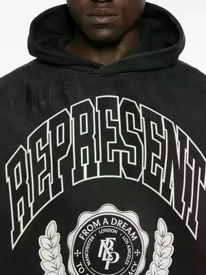 REPRESENT Legacy Crest Hooded Sweatshirt - Black