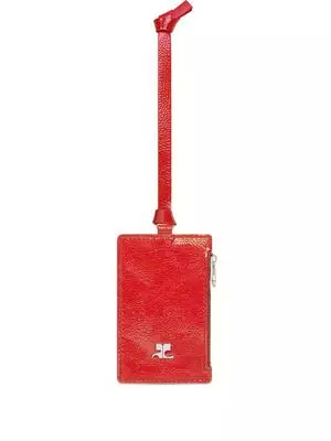 COURREGES Naplack Zip Card Holder - Red