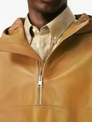 Ami Hooded Leather Jacket