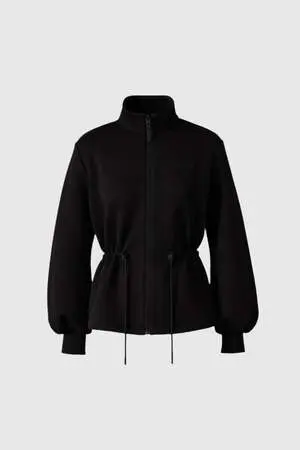 Mackage Lightweight Zip-up Jacket With Balloon Sleeves - Black