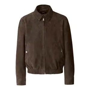 Mackage Giovanni-su Suede Bomber Jacket - Umber