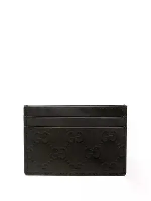 Gucci 2016-2025 Guccissima Card Holder - Black