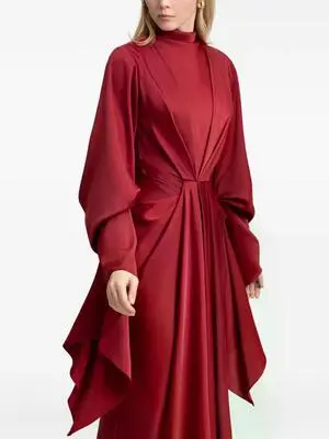 GEMY MAALOUF Draped-waist Ruffled-sleeve Maxi Dress