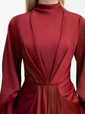 GEMY MAALOUF Draped-waist Ruffled-sleeve Maxi Dress
