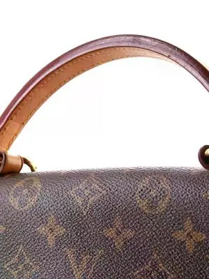 LOUIS VUITTON Cluny Top Handle Bag Monogram Canvas Bb Satchel