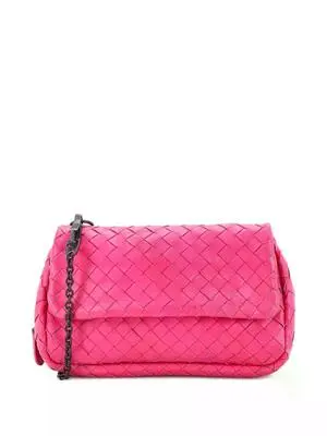 Bottega Veneta Expandable Chain Intrecciato Nappa Small Crossbody Bag - Pink
