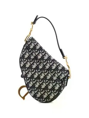Dior Saddle Handbag Oblique Canvas Mini Shoulder Bag - Blue