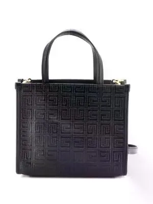 Givenchy 4g Embossed Coated Canvas Mini Tote Bag - Black