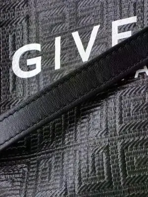 Givenchy 4g Embossed Coated Canvas Mini Tote Bag - Black