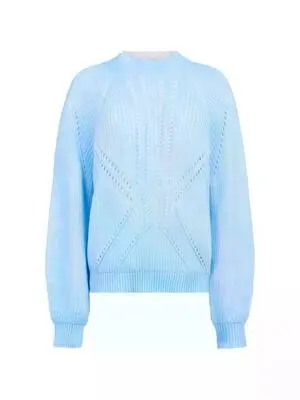 MOORER Ribbed Sweater - Blue