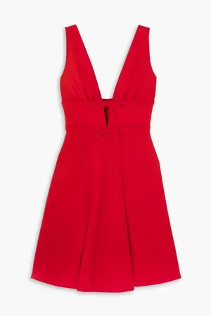 Miu Miu Bow-embellished Crepe Dress