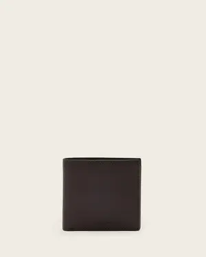 ALLSAINTS Delph Bi-fold Leather Wallet - Brown