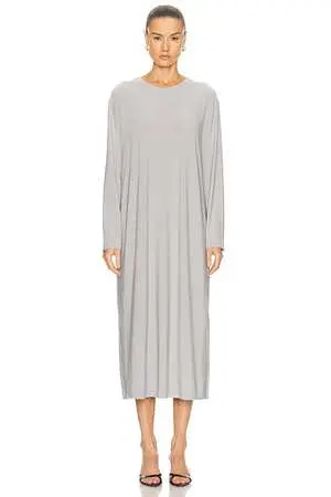 Norma Kamali Oversized Long Sleeve Midcalf Shirt Dress