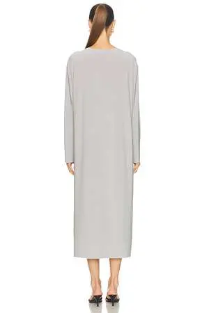 Norma Kamali Oversized Long Sleeve Midcalf Shirt Dress