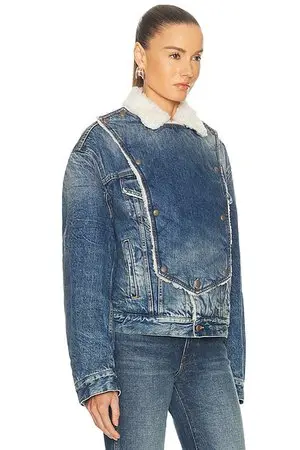 R13 Bib Trucker Jacket