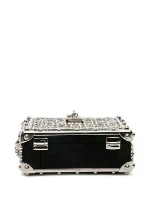 Dolce & Gabbana Rhinestone Embellished Jacquard Dolce Box Bag