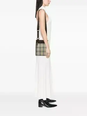 Burberry House Check Canvas Crossbody Bag - Brown